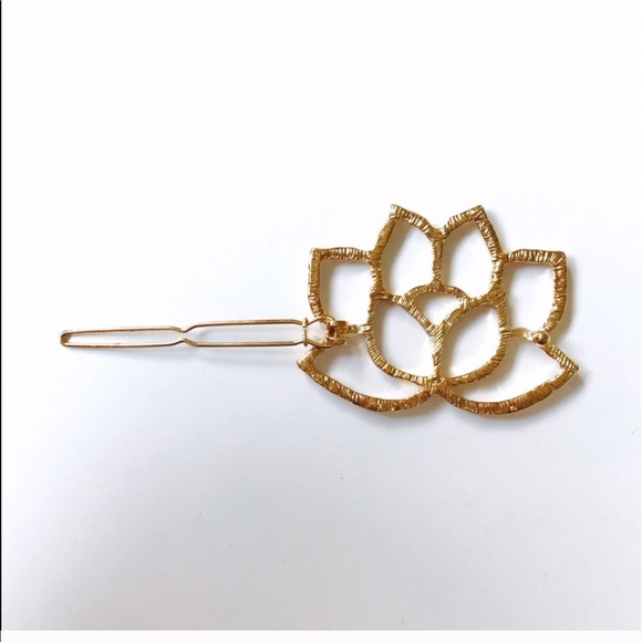 Accessories | Sacred Lotus Hair Pin In Gold | Poshmark